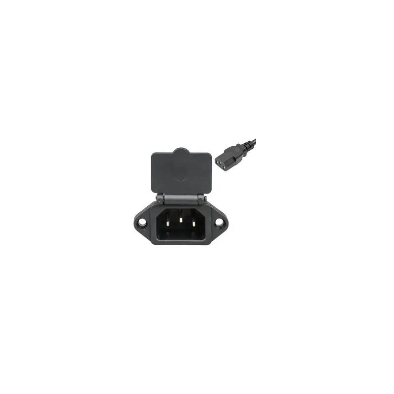 Power Entry Connector Receptacle, Male Blades IEC 320-C14 Panel Mount ...