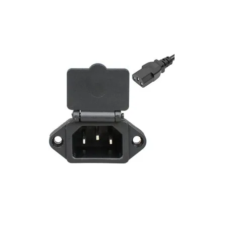 Power Entry Connector Receptacle, Male Blades IEC 320-C14 Panel Mount ...