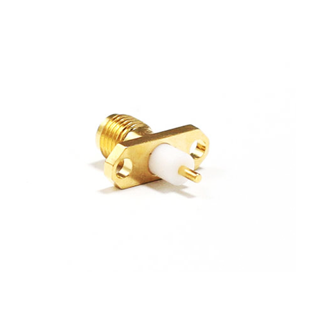 SMA Female Straight 2 Hole Panel Mount Connector with 5mm Teflon